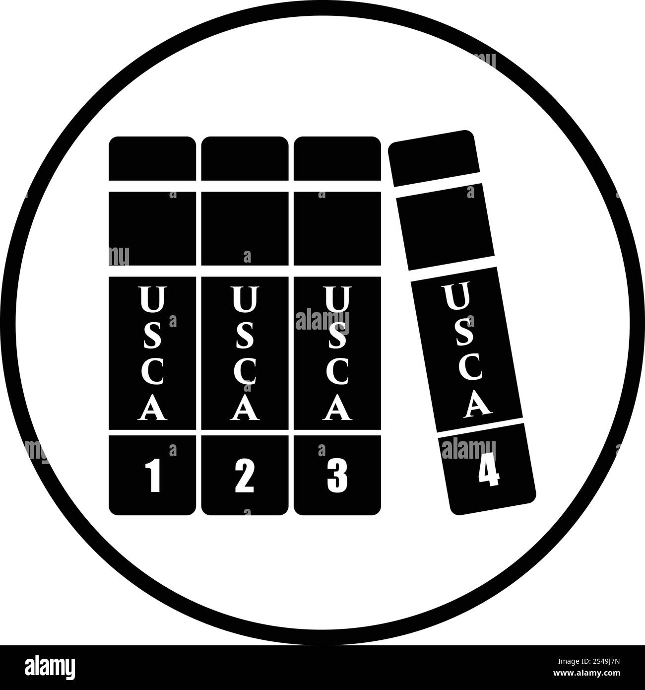 Code of laws icon. Thin circle design. Vector illustration Stock Vector ...