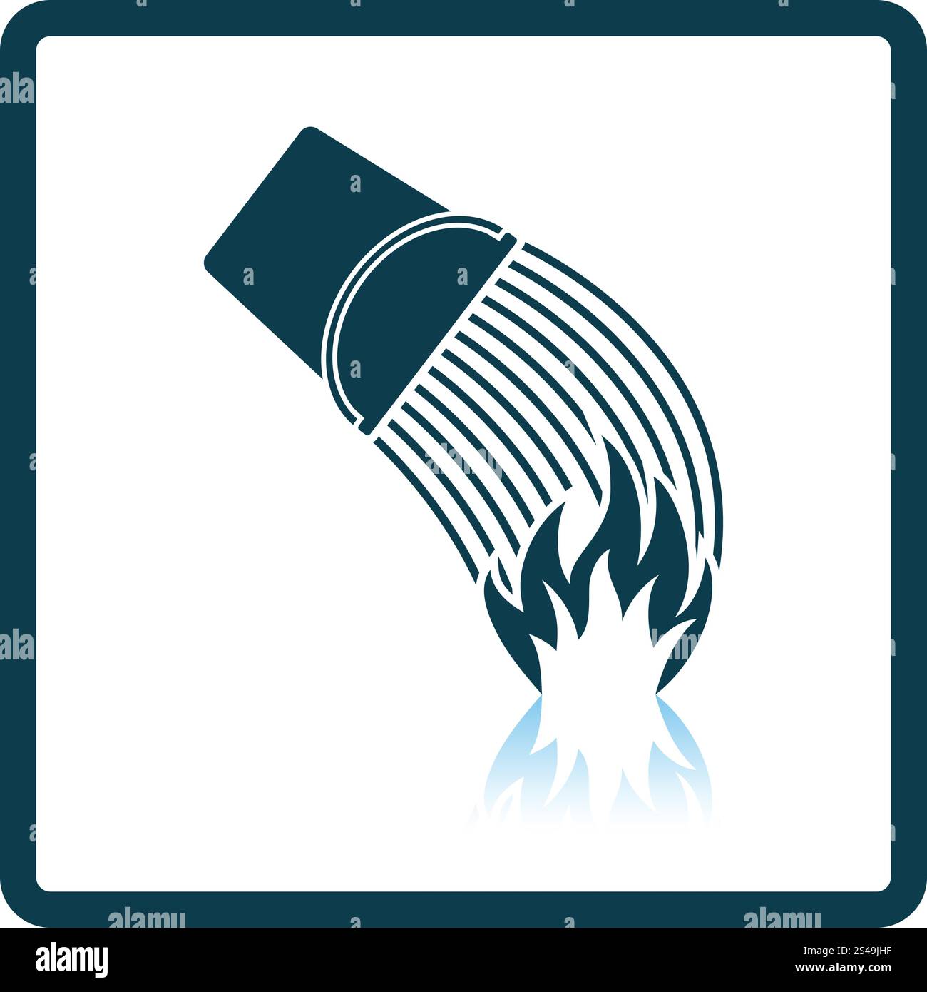 Fire bucket icon. Shadow reflection design. Vector illustration Stock ...