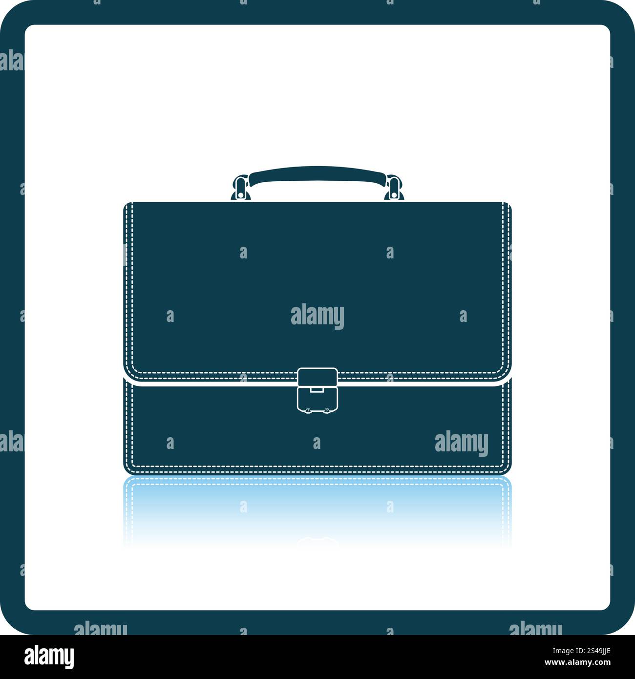 Suitcase icon. Shadow reflection design. Vector illustration Stock ...