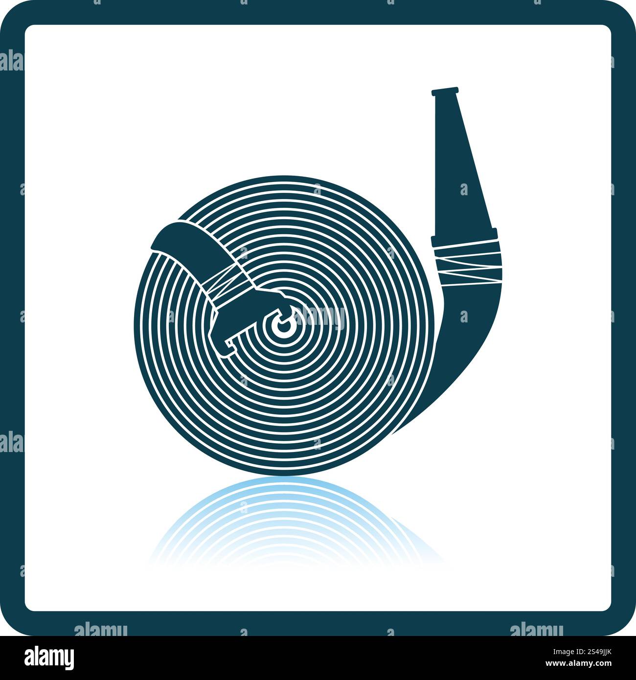 Fire hose icon. Shadow reflection design. Vector illustration Stock ...