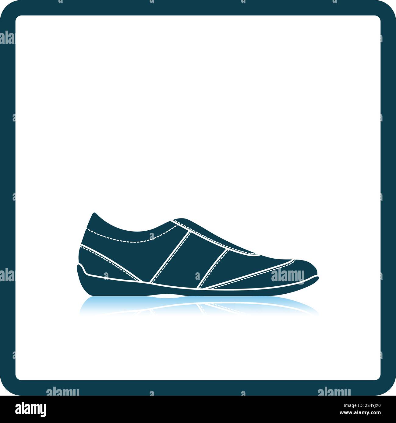 Man casual shoe icon. Shadow reflection design. Vector illustration ...