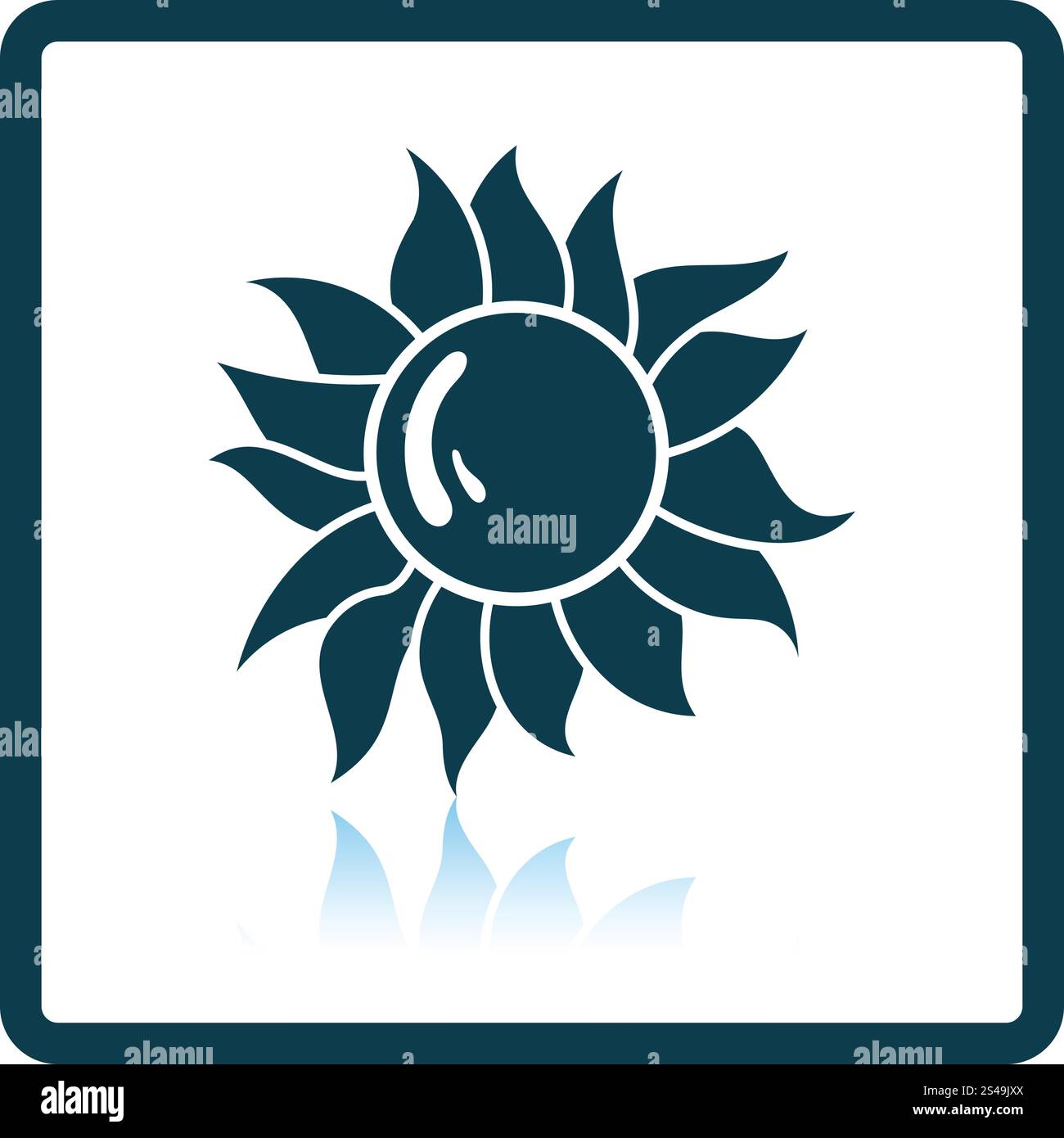 Sun icon. Shadow reflection design. Vector illustration Stock Vector ...