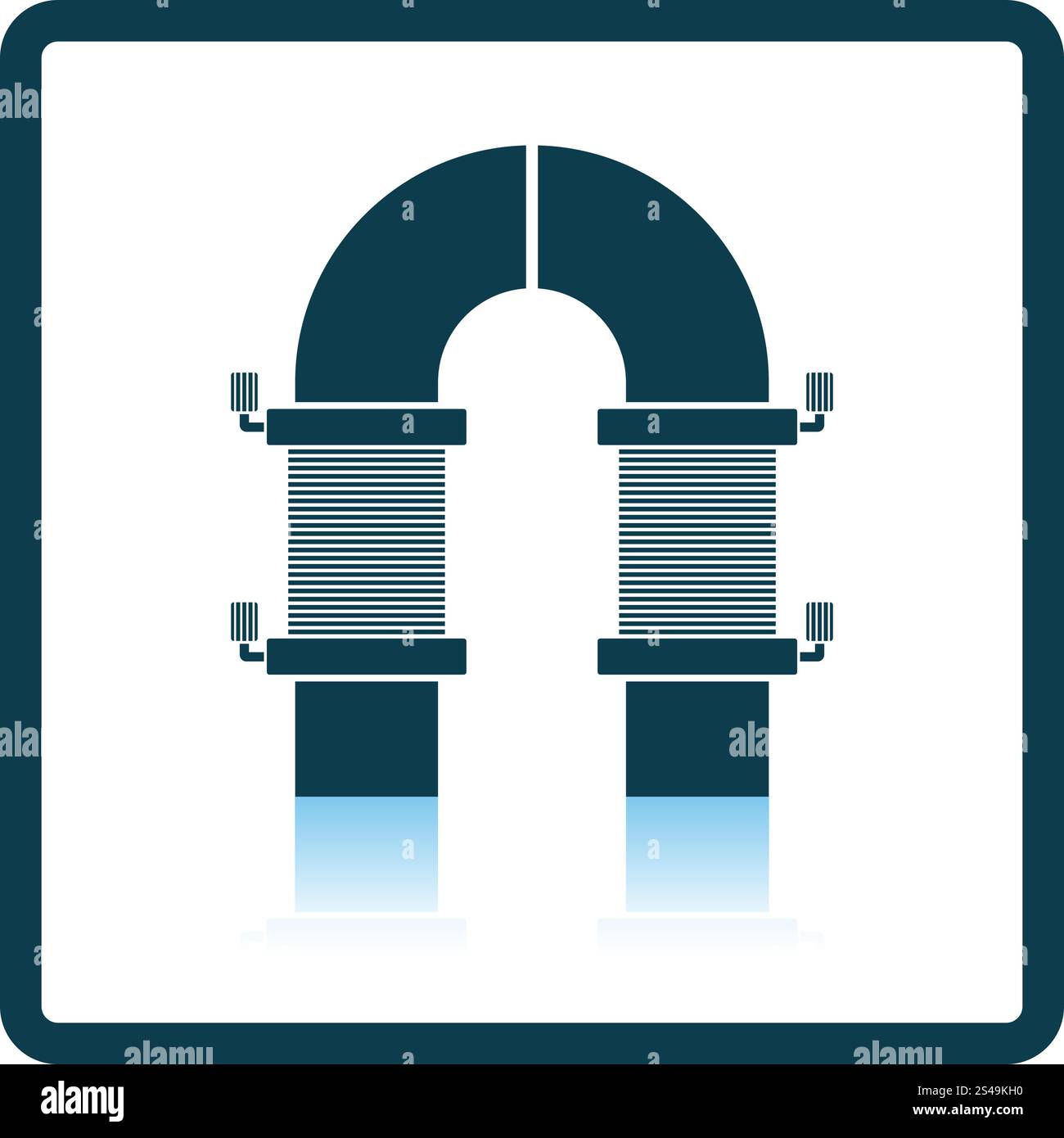 Electric magnet icon. Shadow reflection design. Vector illustration ...