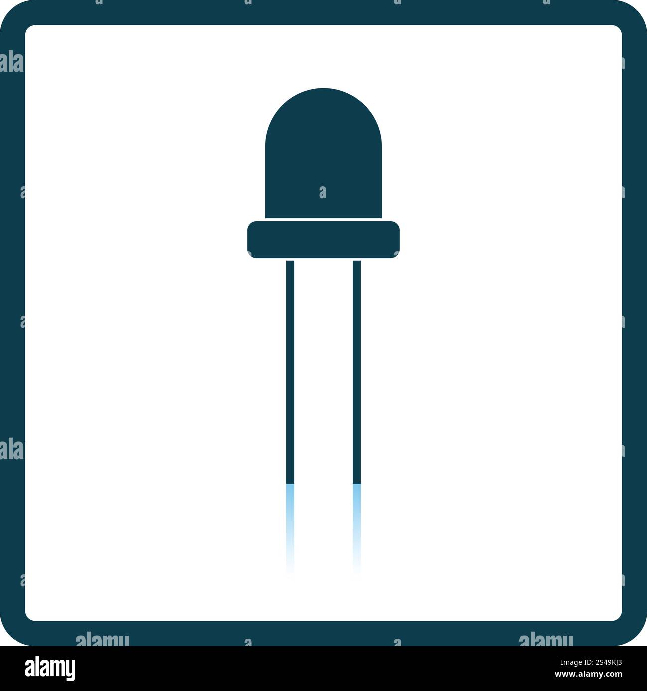 Light-emitting diode icon. Shadow reflection design. Vector illustration Stock Vector Image ...