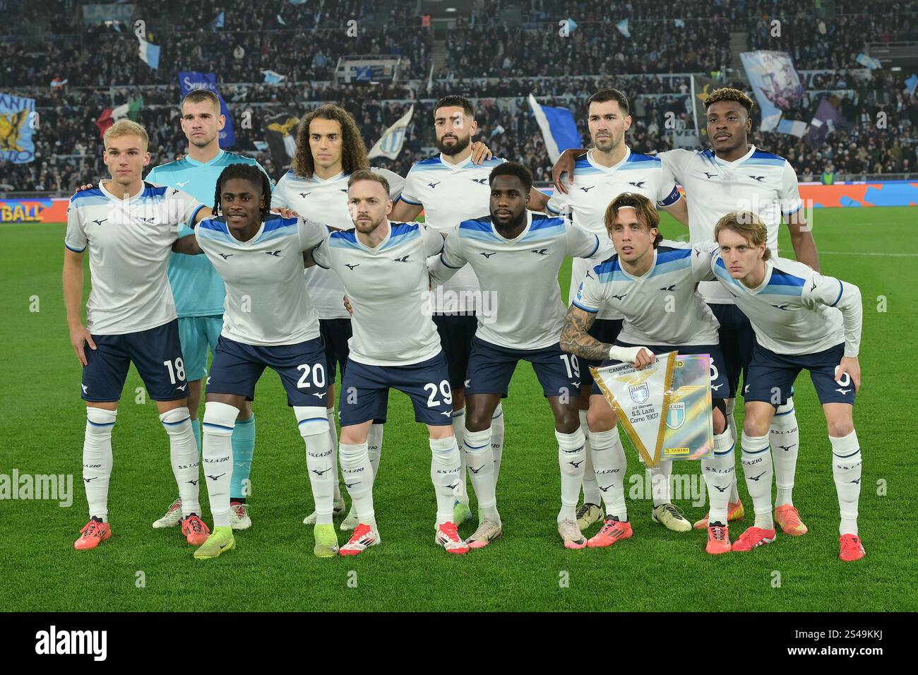 Rome, Lazio. 10th Jan, 2025. Lazio team players pose for a group photo ...
