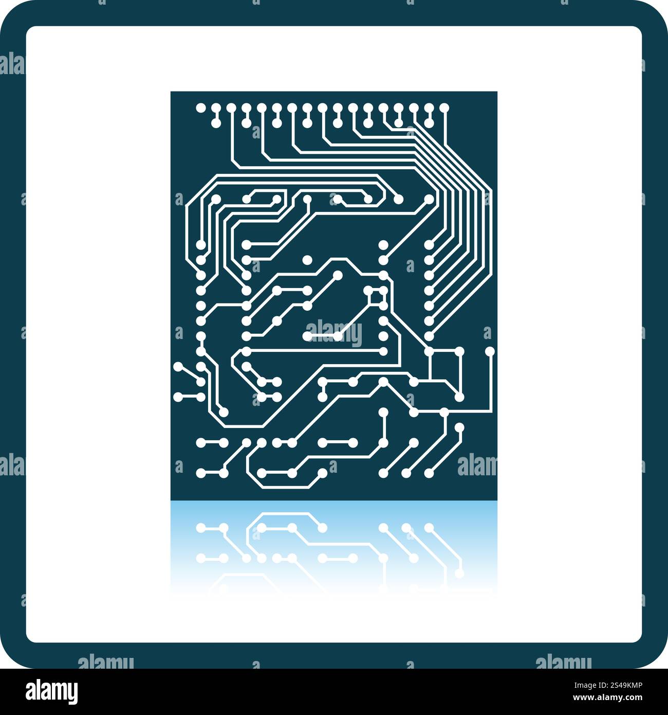 Circuit icon. Shadow reflection design. Vector illustration Stock ...