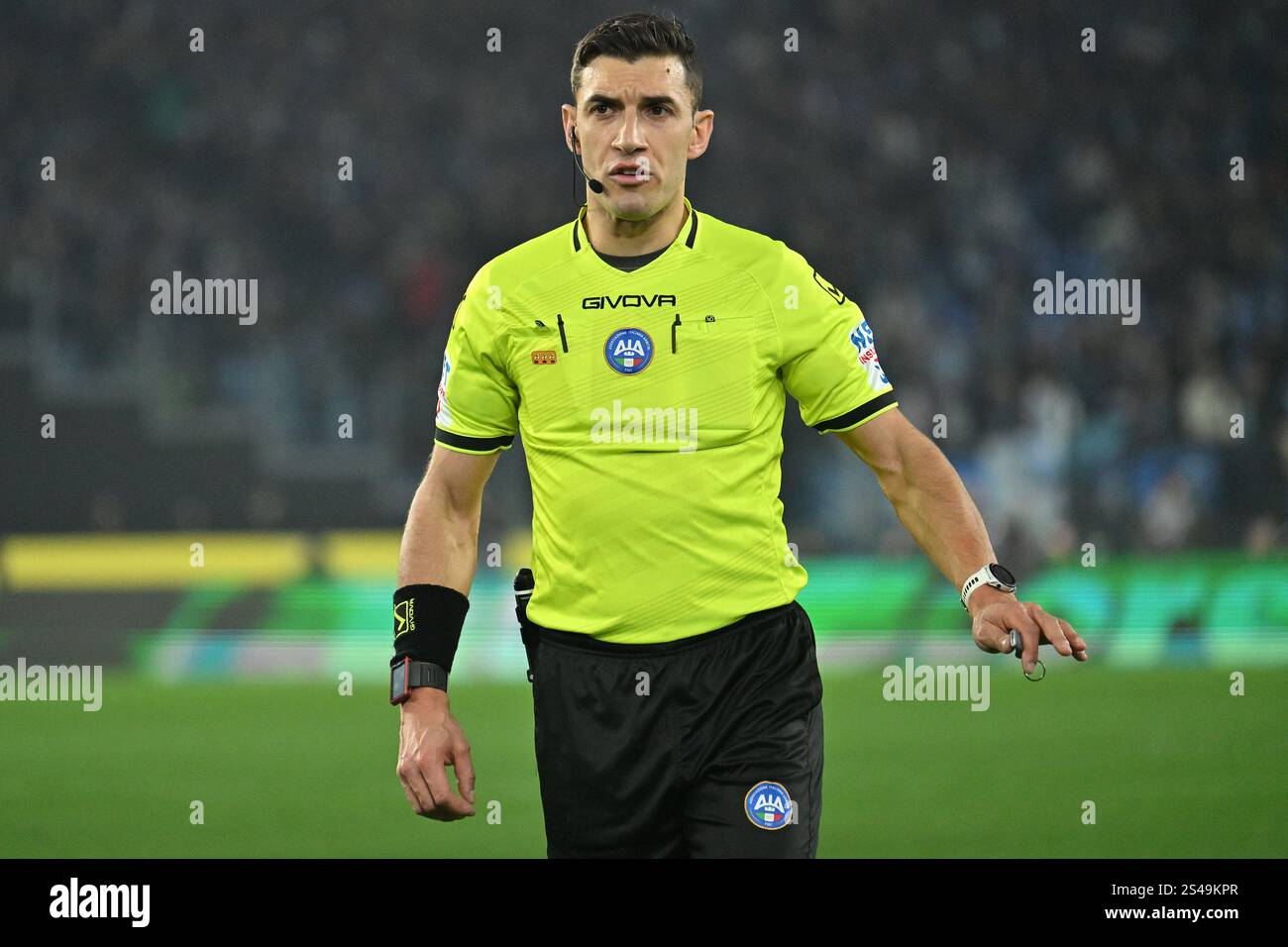 Referee Paride Tremolada during the Serie A match between Lazio v Como ...