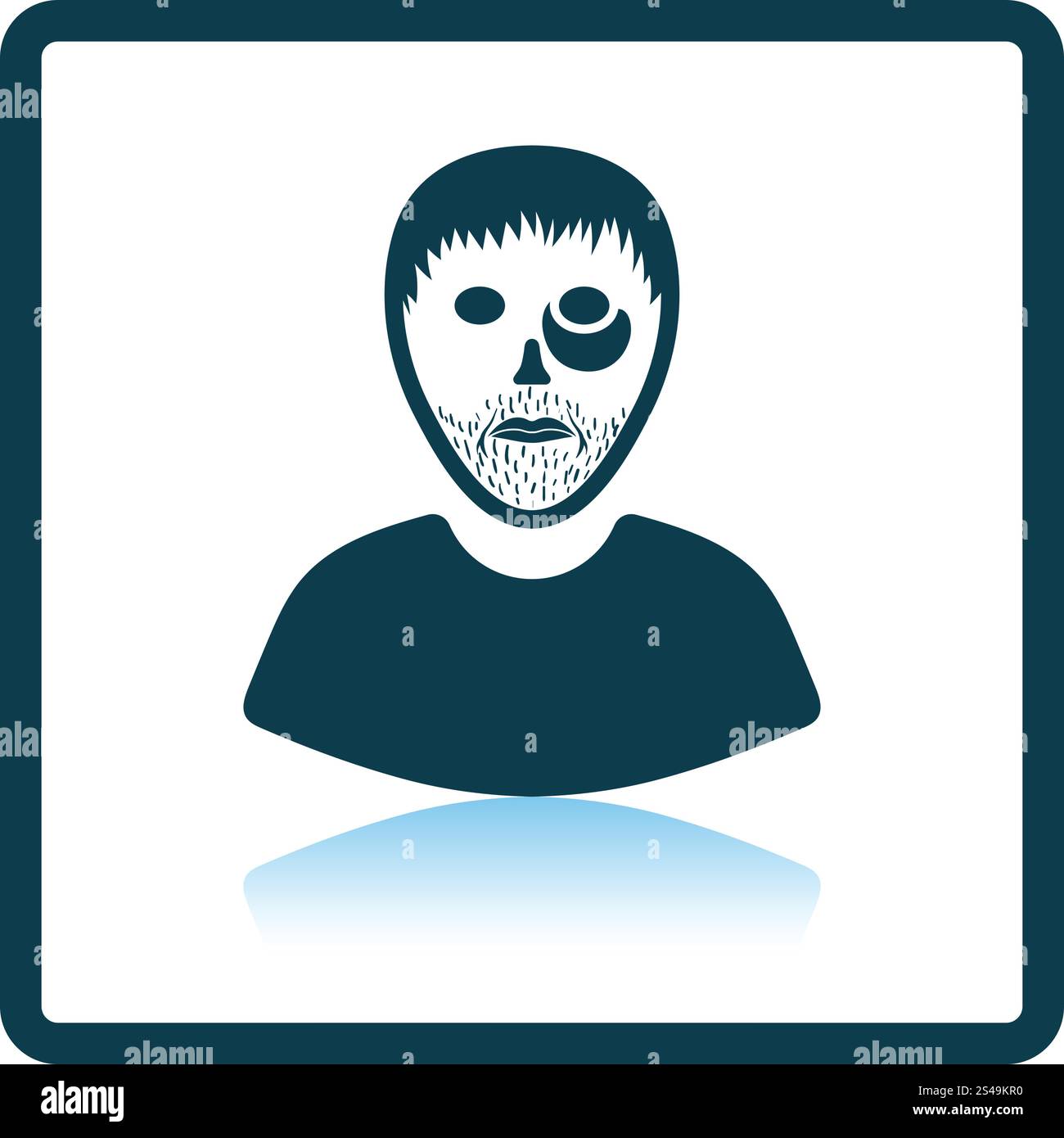 Criminal man icon. Shadow reflection design. Vector illustration Stock ...