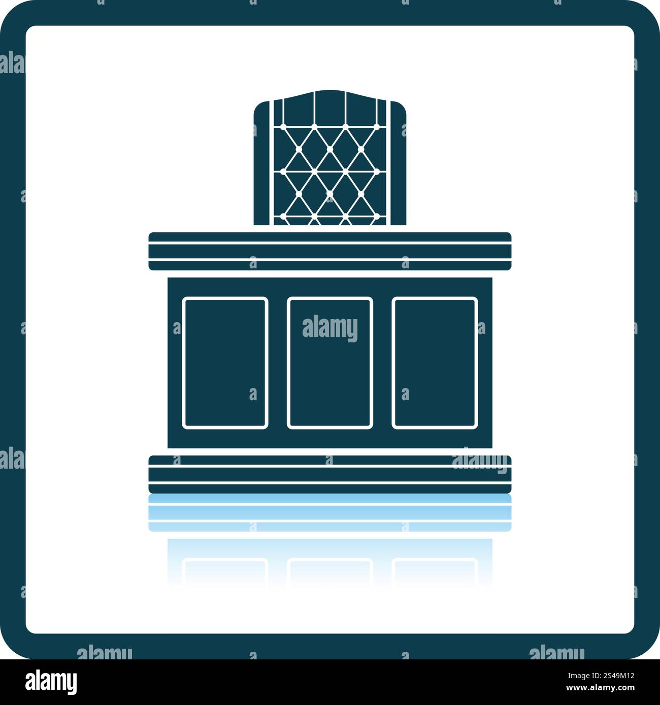 Judge table icon. Shadow reflection design. Vector illustration Stock ...