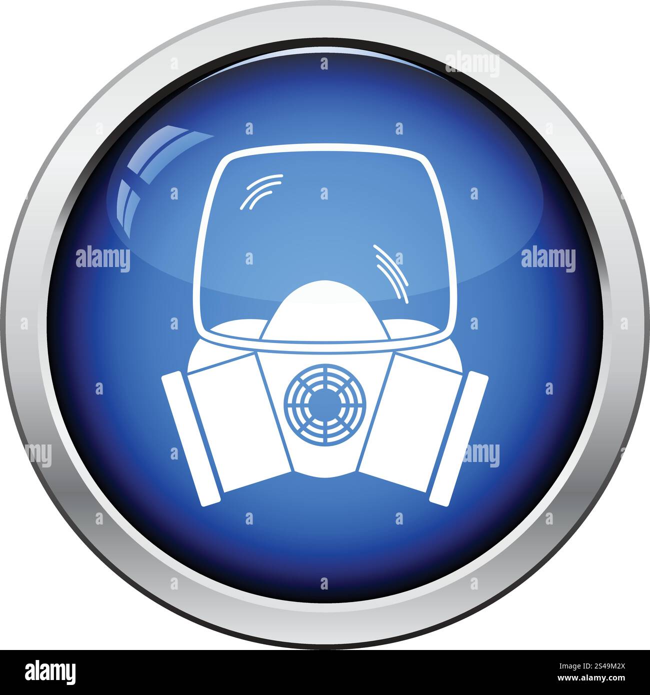 Fire mask icon. Glossy button design. Vector illustration Stock Vector ...