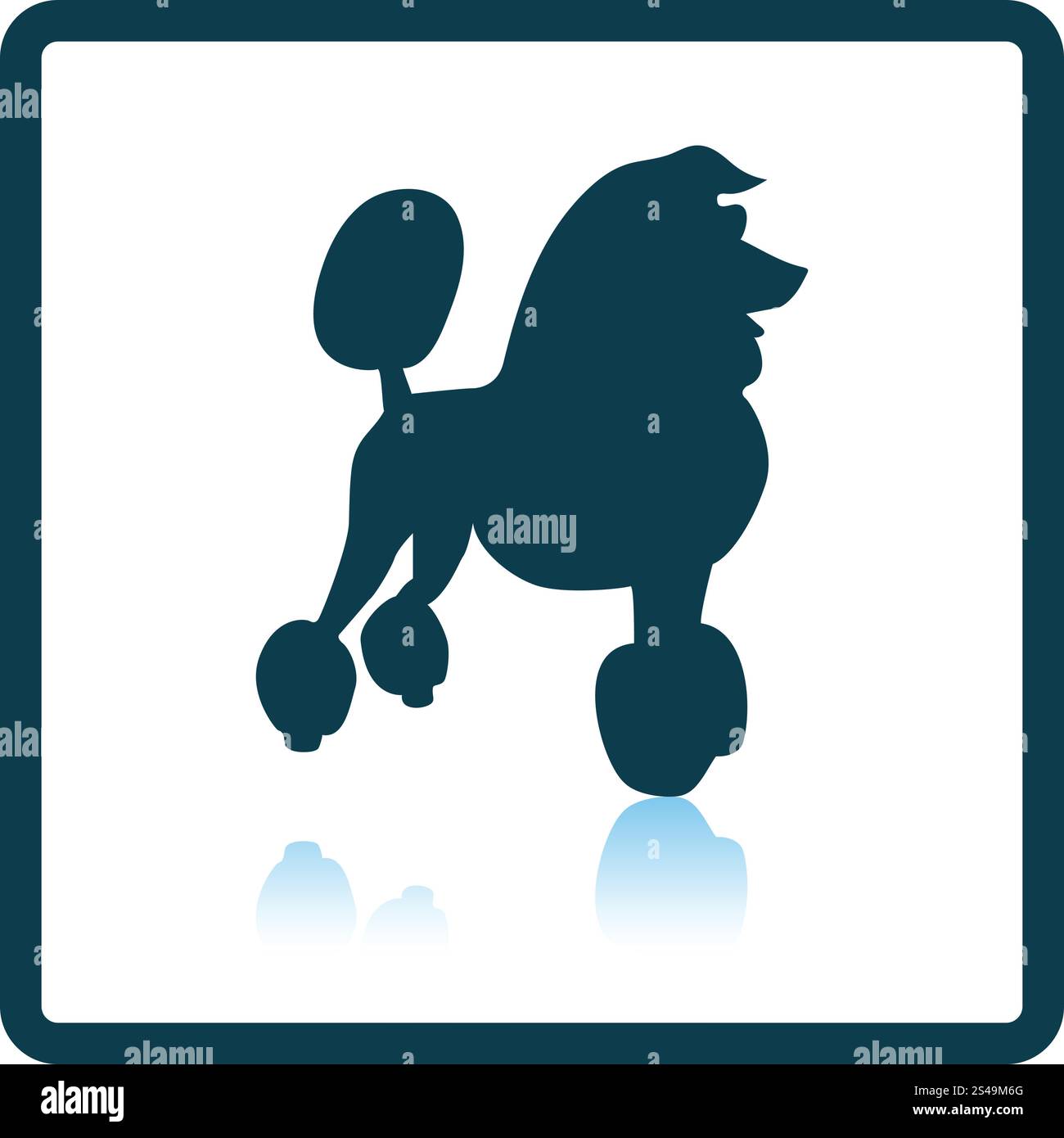 Poodle icon. Shadow reflection design. Vector illustration Stock Vector ...