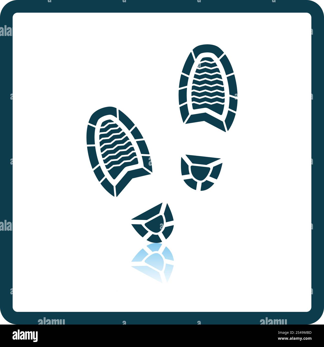 Man footprint icon. Shadow reflection design. Vector illustration Stock ...