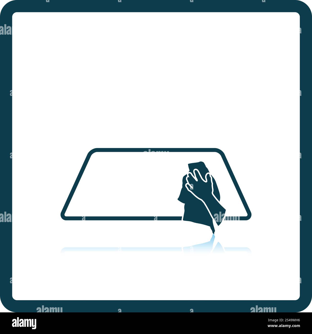 Wipe car window icon. Shadow reflection design. Vector illustration ...