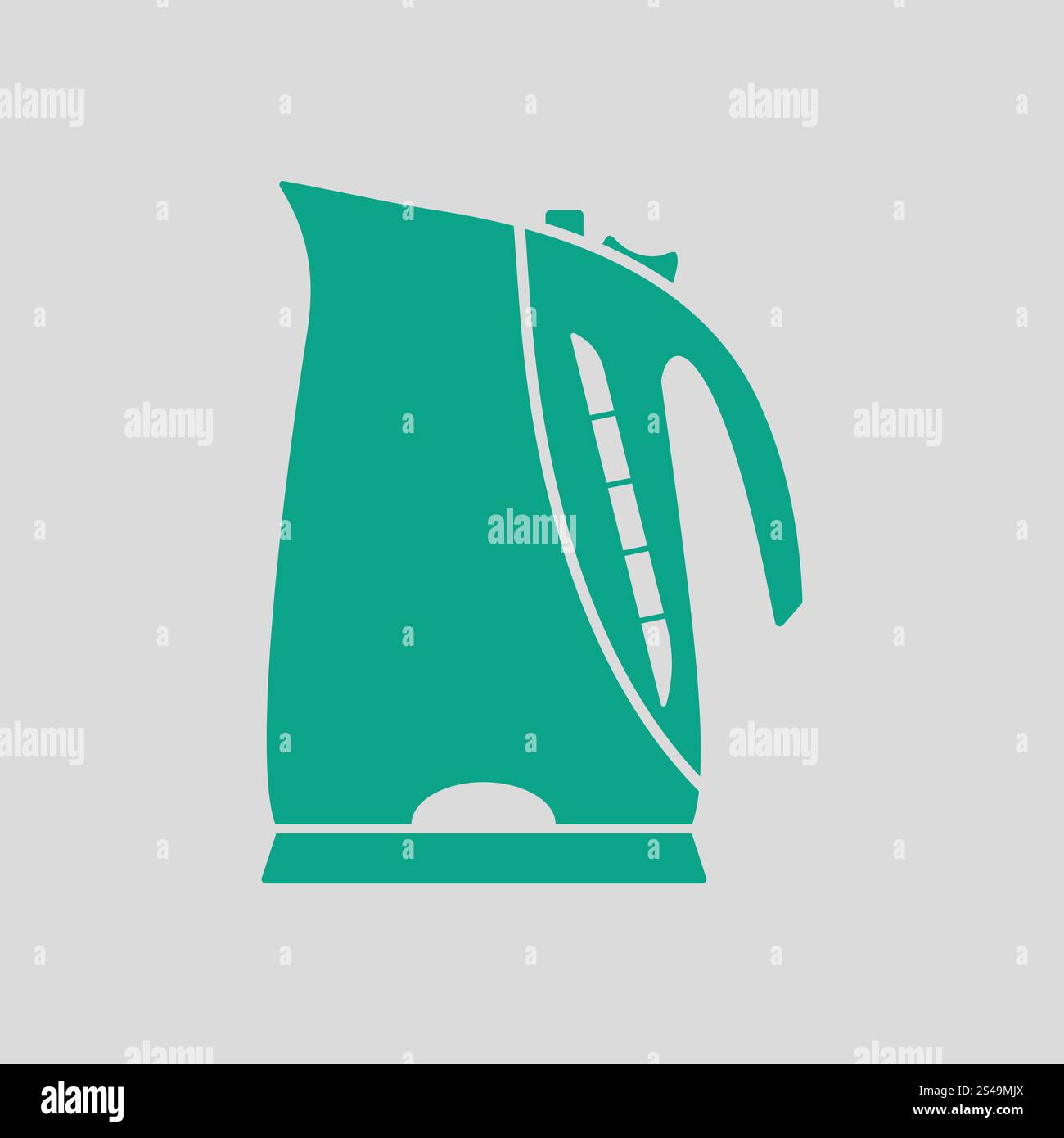 Kitchen electric kettle icon. Gray background with green. Vector ...