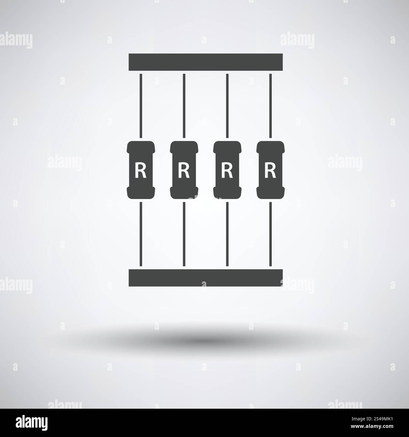 Resistor Tape Icon On Gray Background With Round Shadow Vector Illustration Stock Vector Image