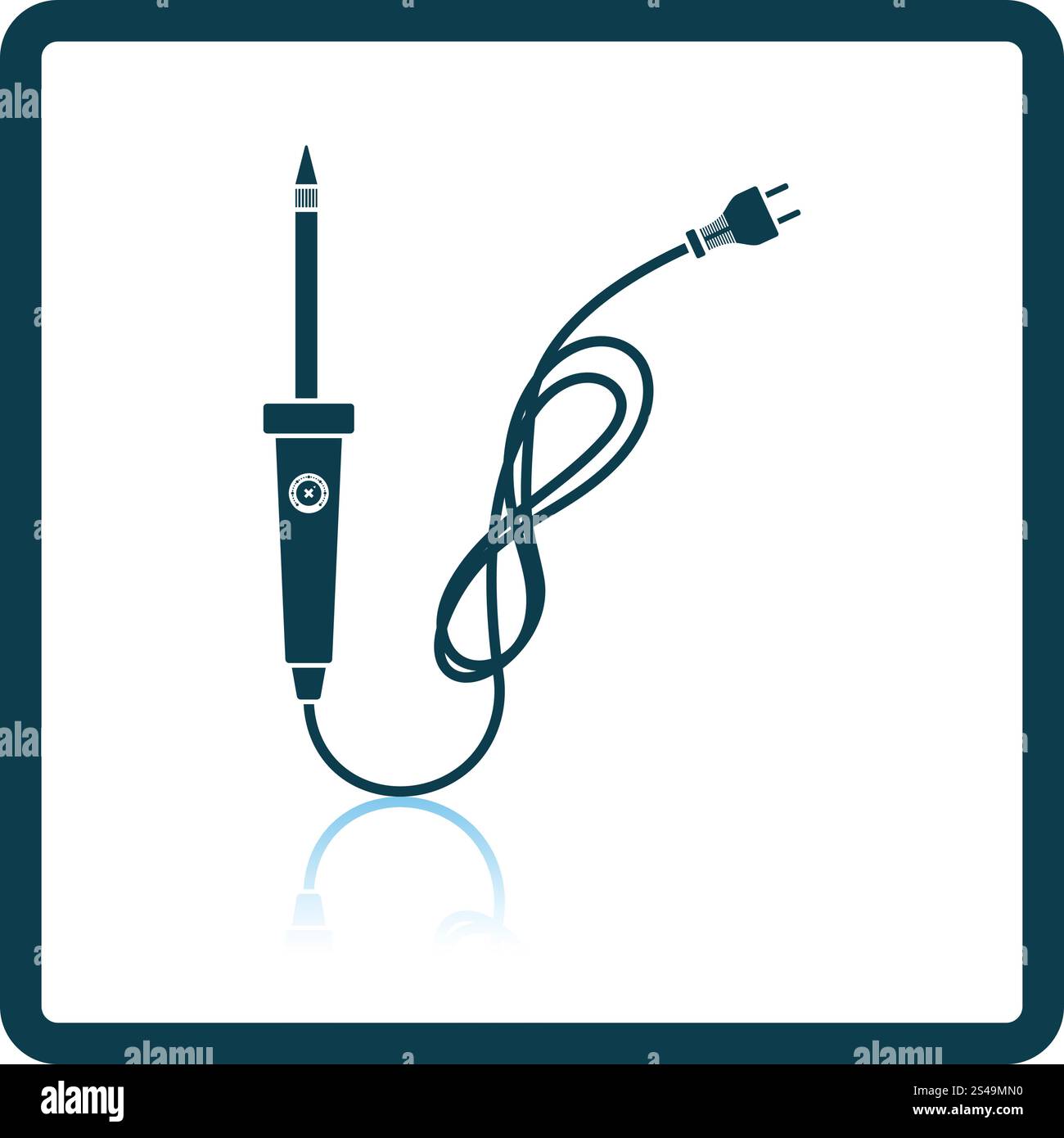 Soldering iron icon. Shadow reflection design. Vector illustration ...