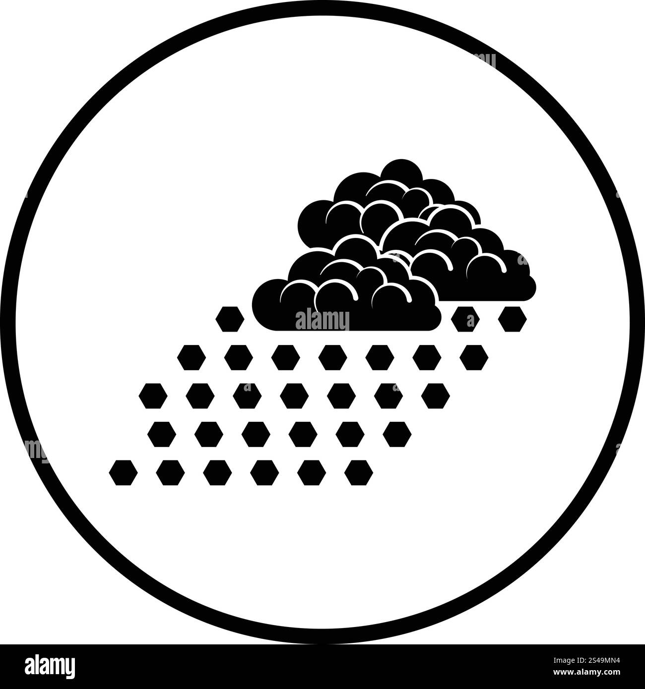Hail icon. Thin circle design. Vector illustration Stock Vector Image ...