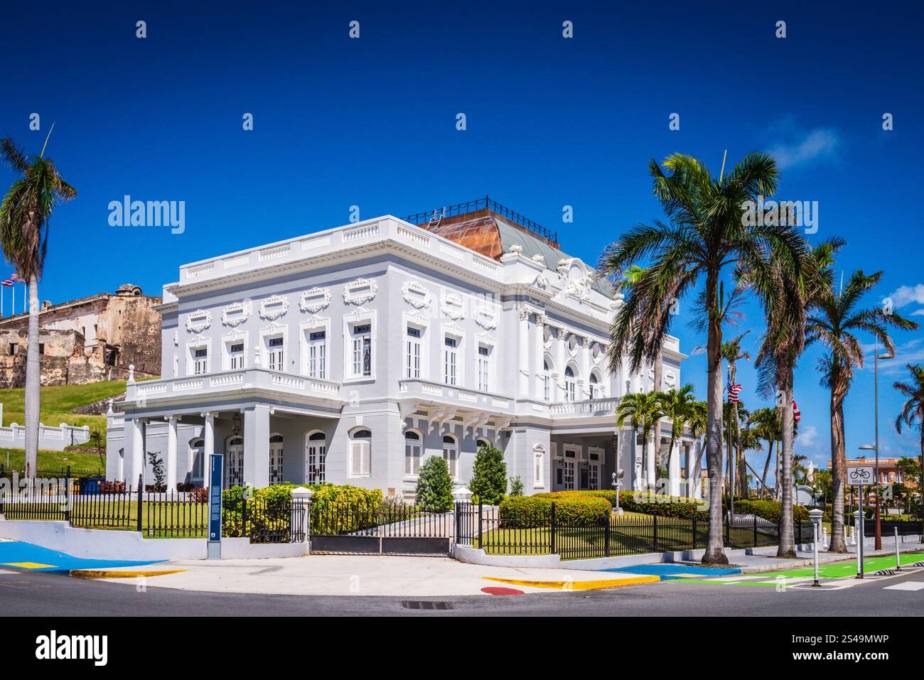 San Juan, Puerto Rico - February 26, 2018: The Antiguo Casino de Puerto ...