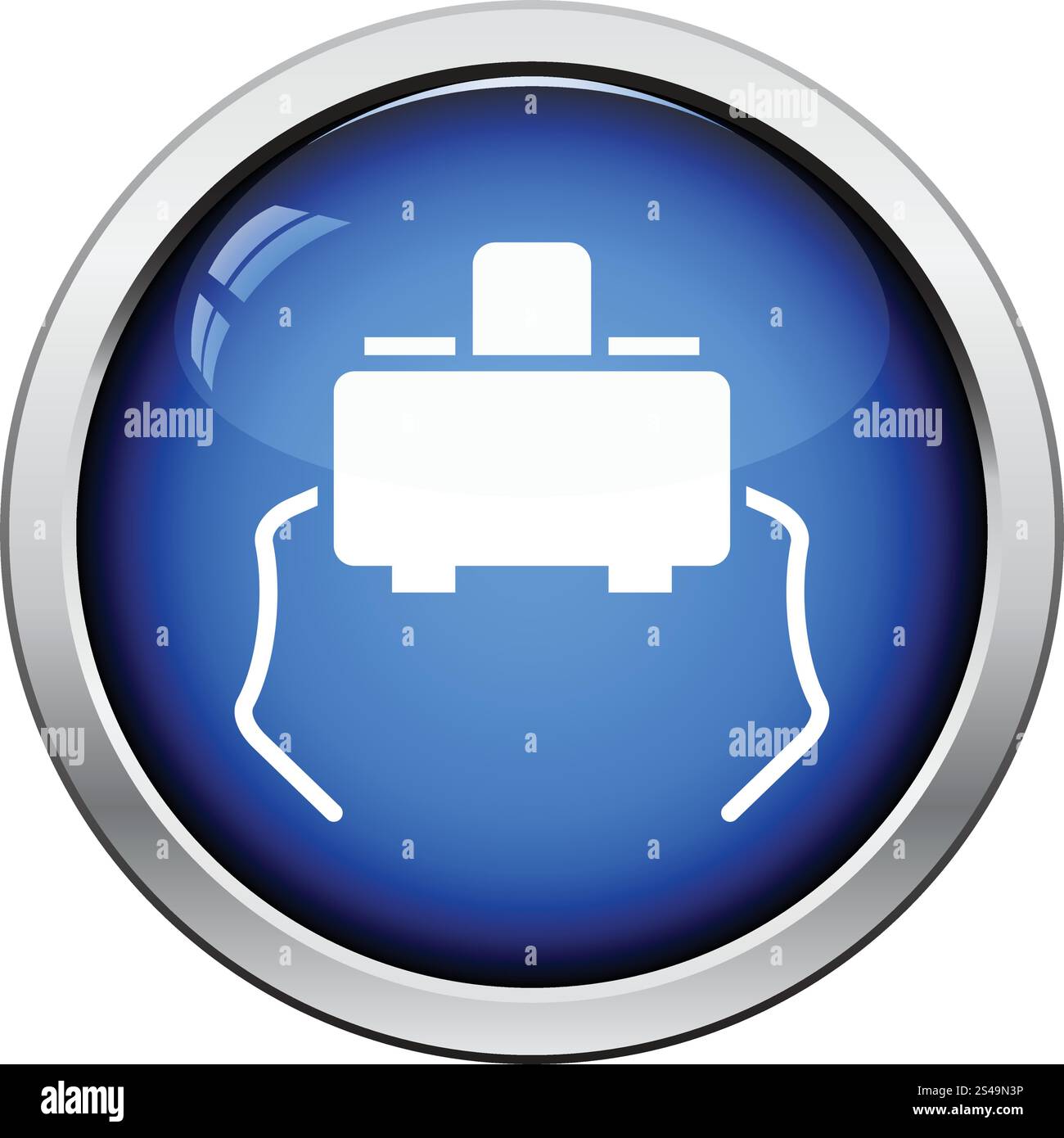 Micro button icon. Glossy button design. Vector illustration Stock Vector Image & Art - Alamy