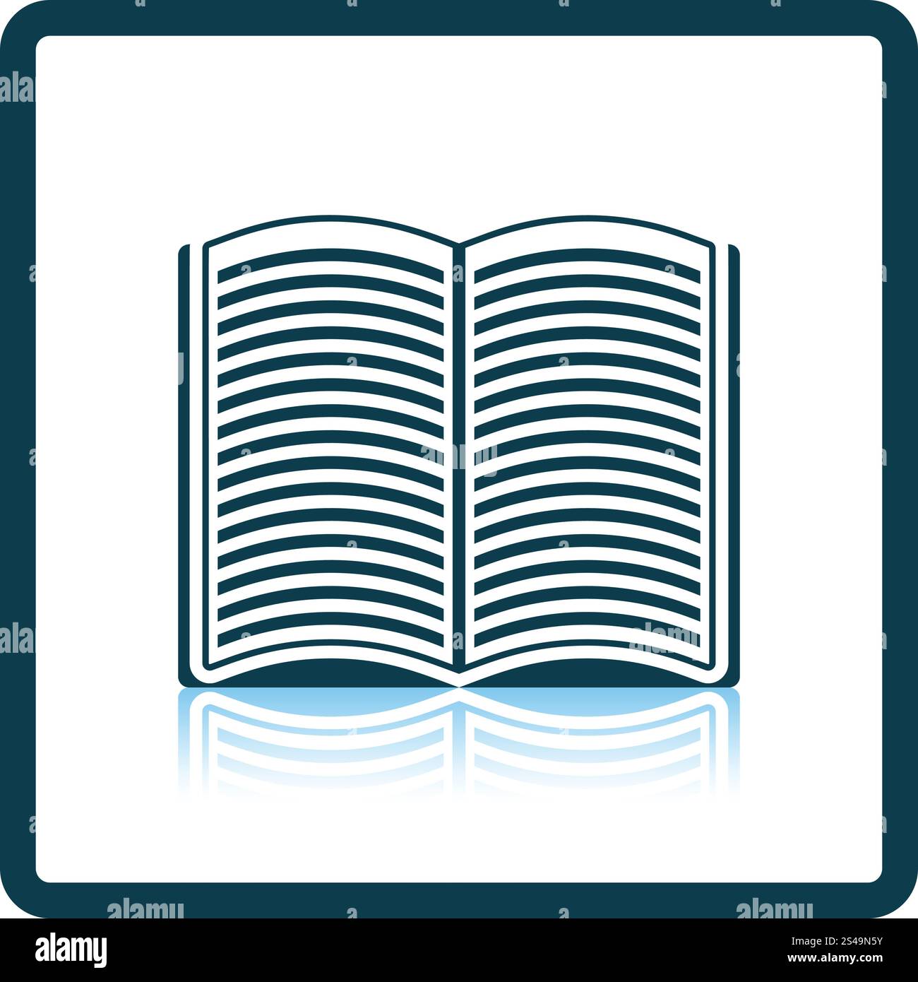 Open book icon. Shadow reflection design. Vector illustration Stock ...