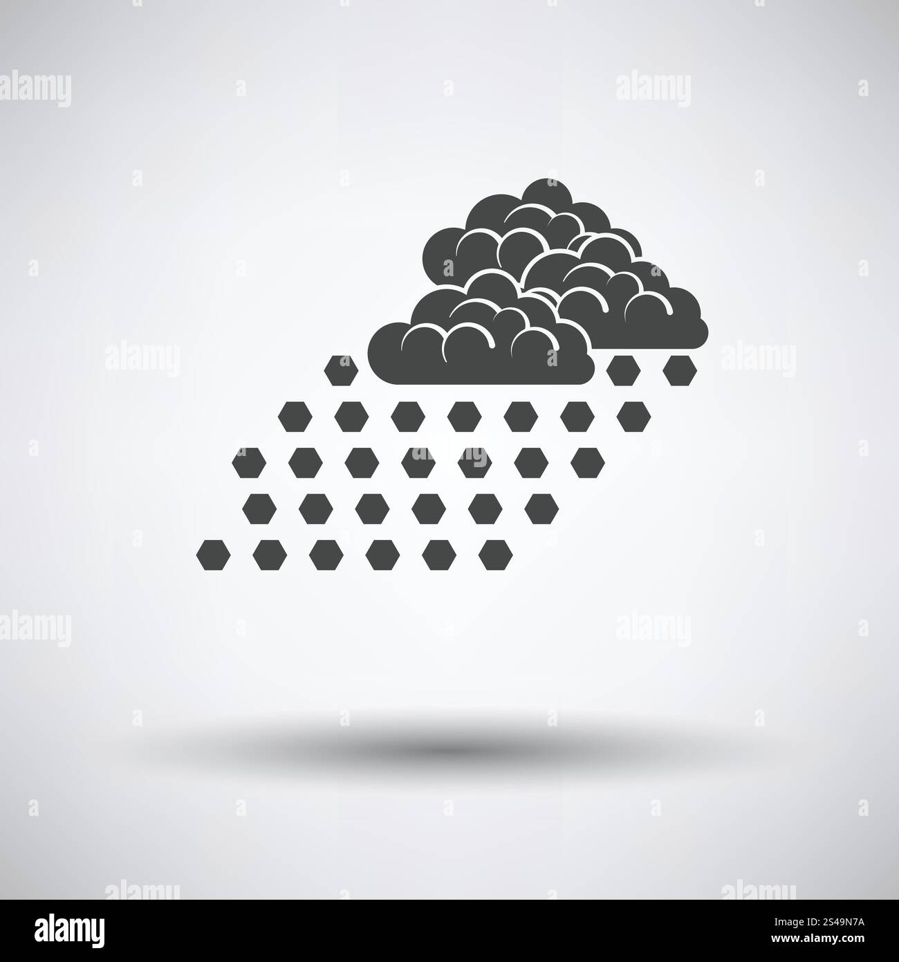 Hail icon on gray background with round shadow. Vector illustration ...