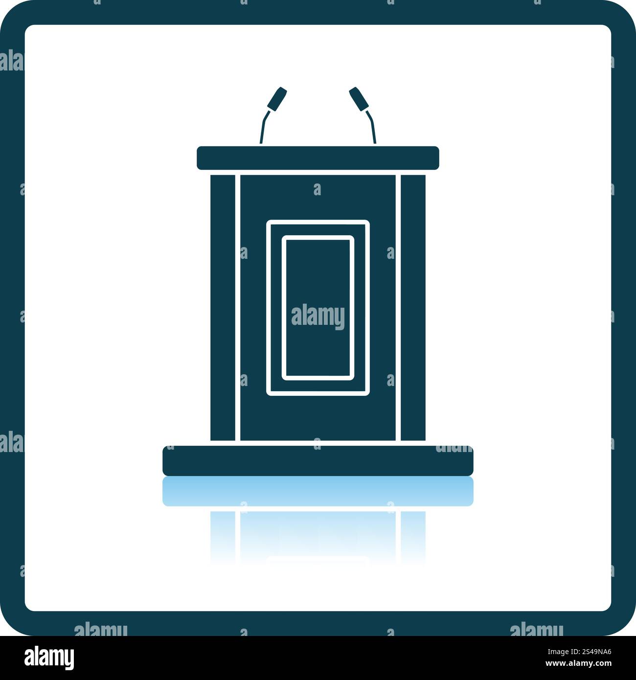 Witness stand icon. Shadow reflection design. Vector illustration Stock ...