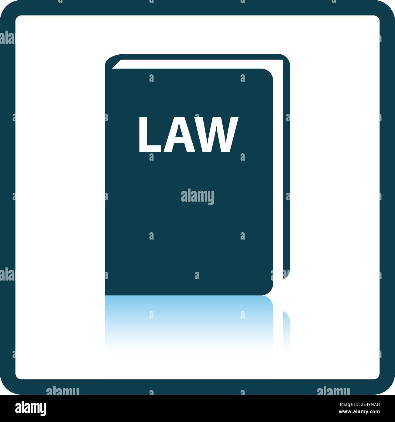 Law book icon. Shadow reflection design. Vector illustration Stock ...