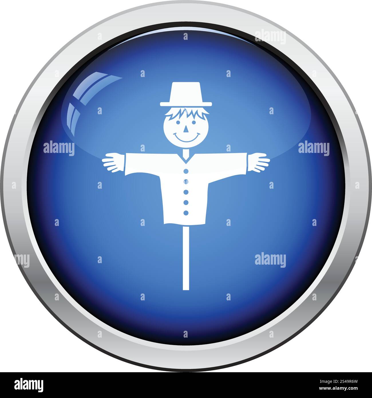Scarecrow icon. Glossy button design. Vector illustration Stock Vector ... Scarecrow icon. Glossy button design. Vector illustration Stock Vector ...