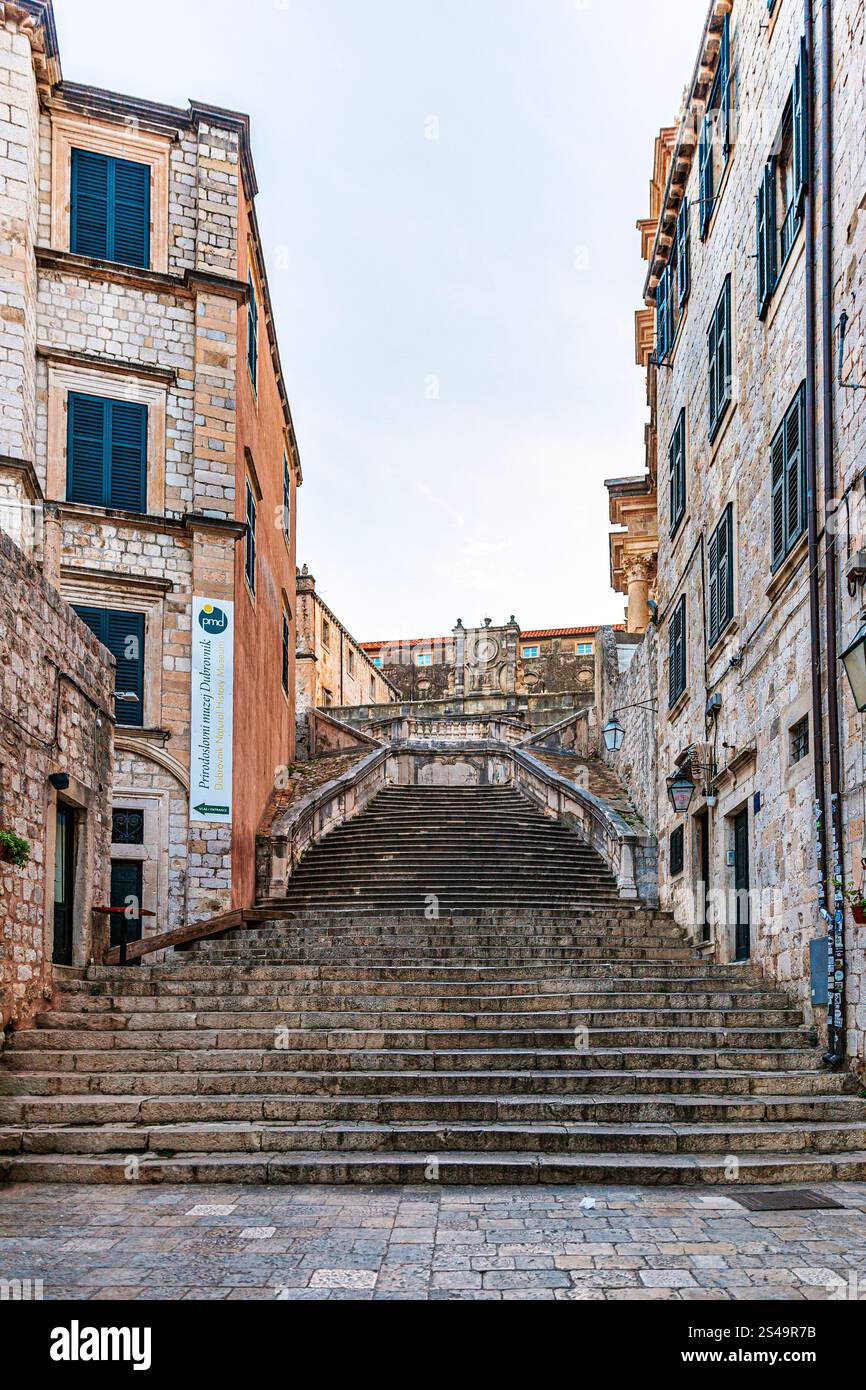 The Iconic Jesuit Staircase in Dubrovnik Stock Photo - Alamy