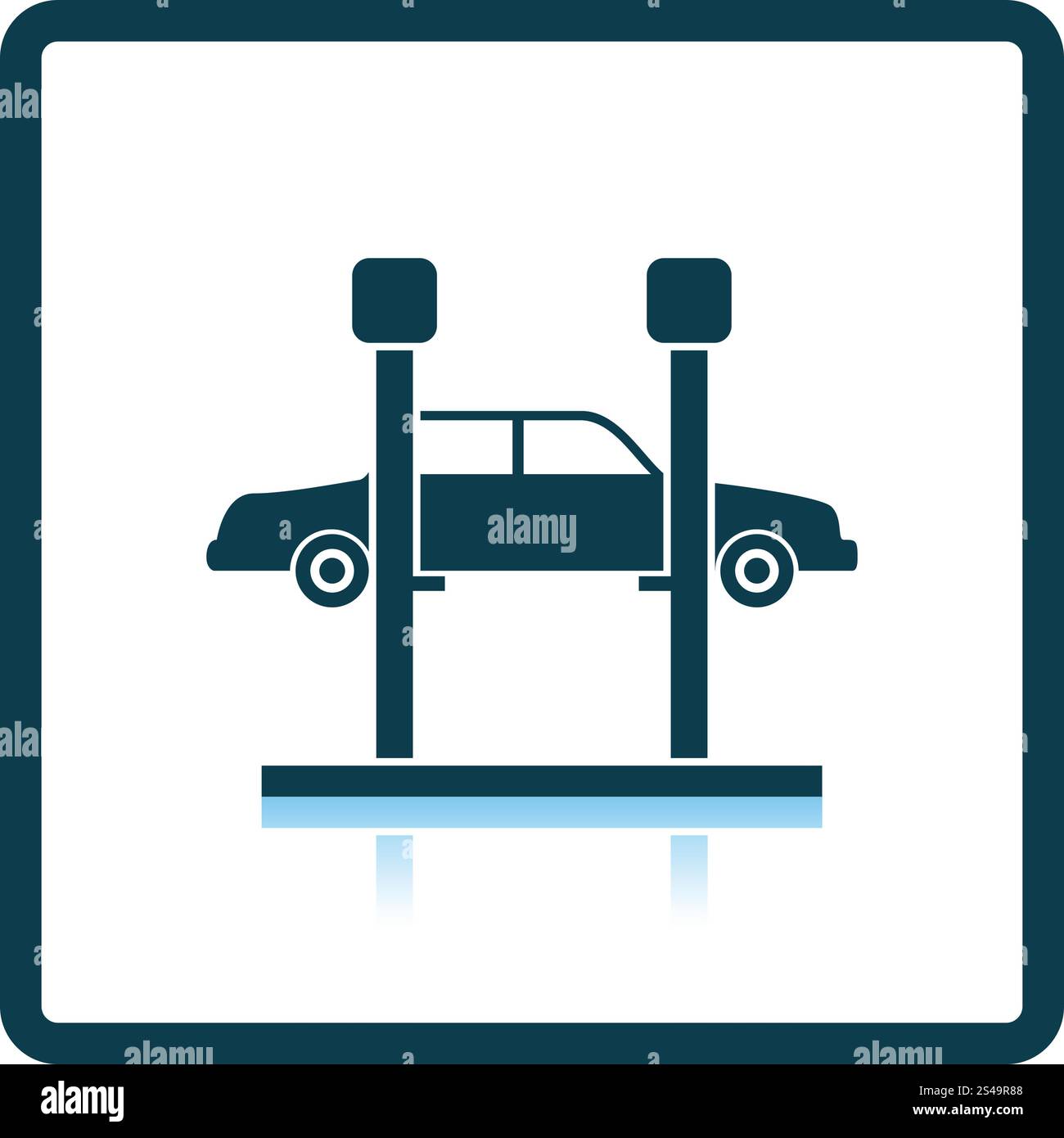 Car lift icon. Shadow reflection design. Vector illustration Stock ...