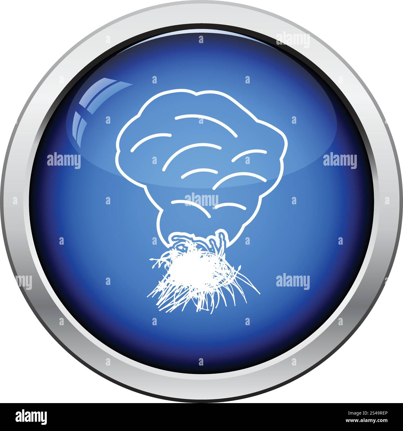 Sesonal grass burning icon. Glossy button design. Vector illustration ...