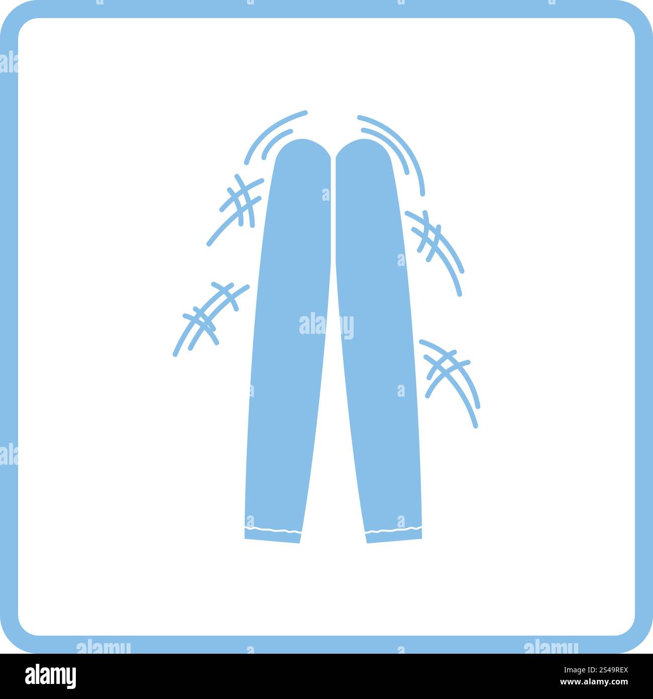Football fans clapping sticks icon. Blue frame design. Vector ...