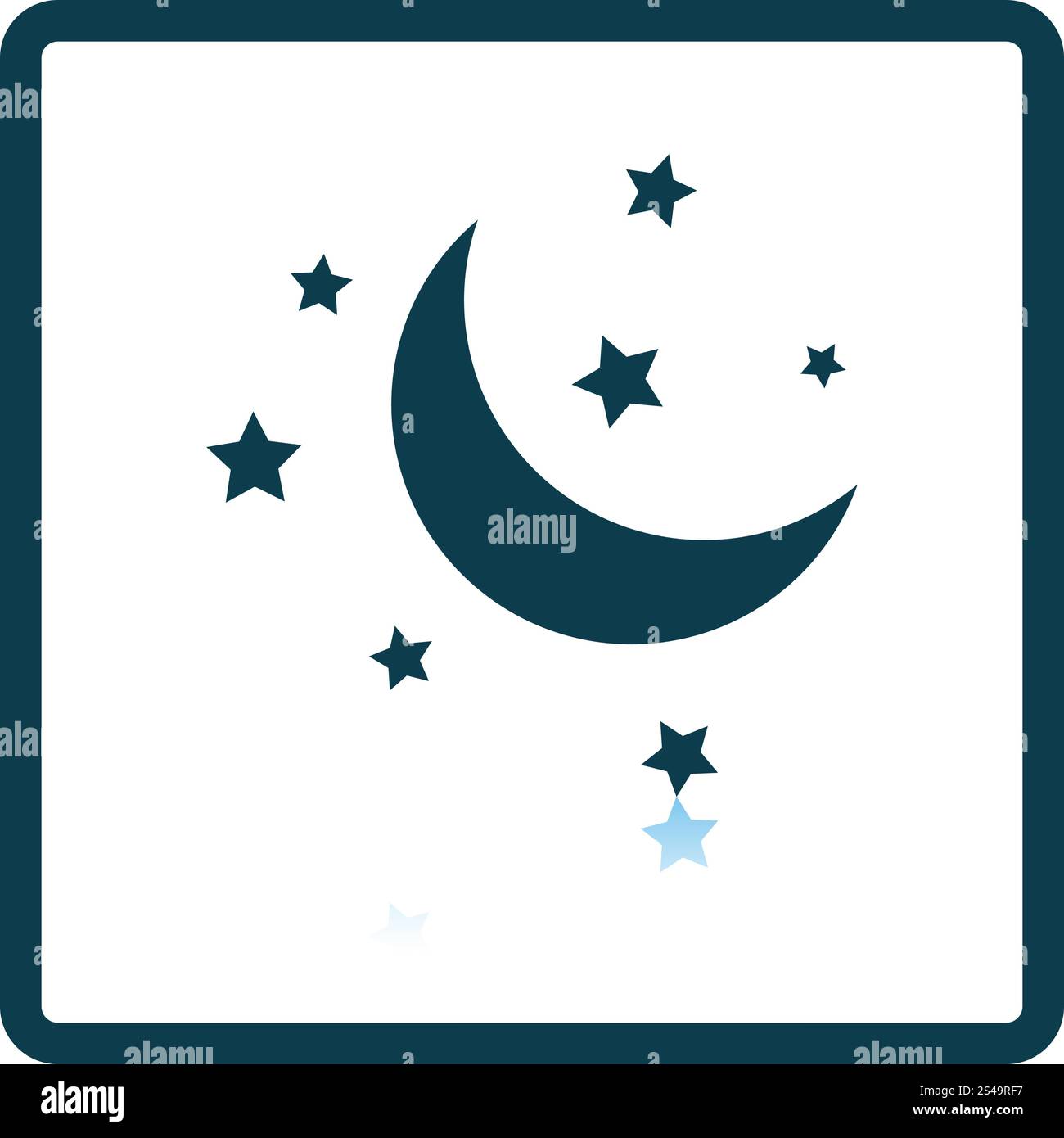 Night icon. Shadow reflection design. Vector illustration Stock Vector ...