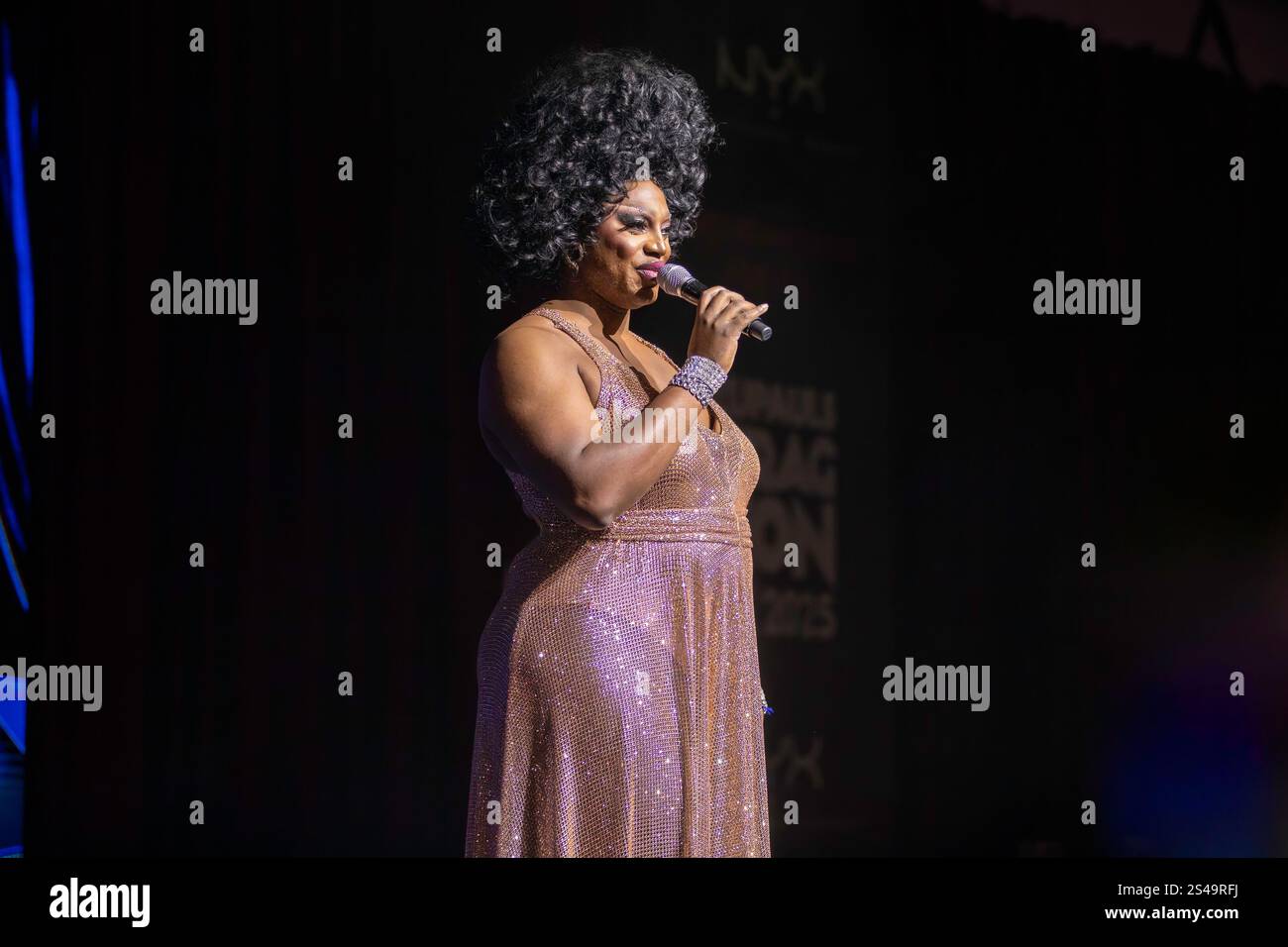 London, England, 10th January, 2025. Drag queens performing on the main ...