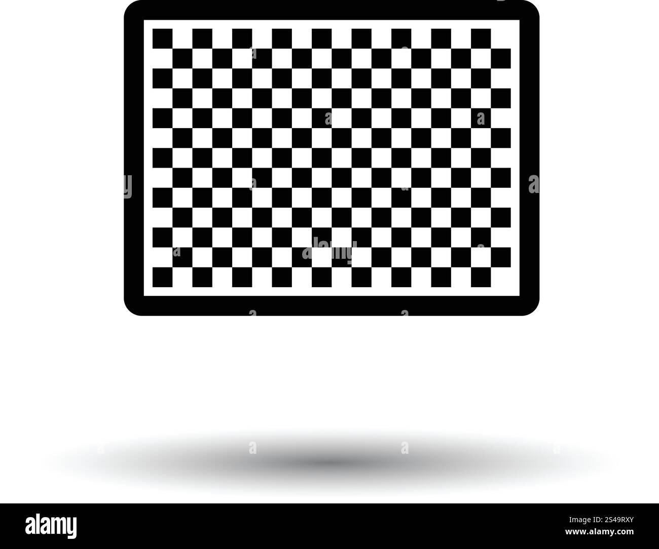 Icon of photo camera sensor. White background with shadow design ...