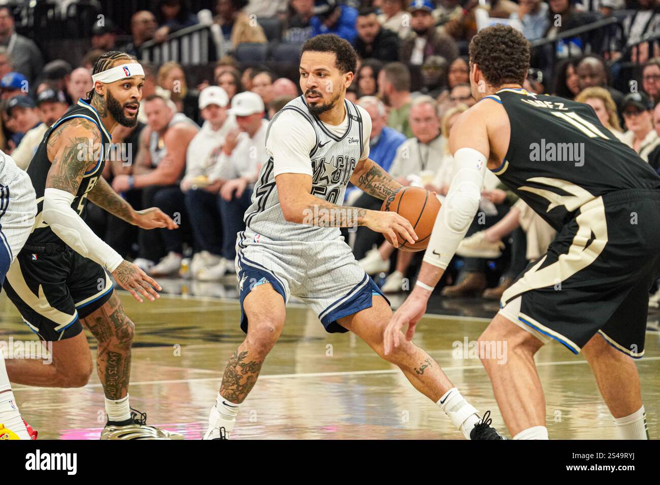 Orlando, Florida, USA, January 10, 2025, Orlando Magic guard Cole ...
