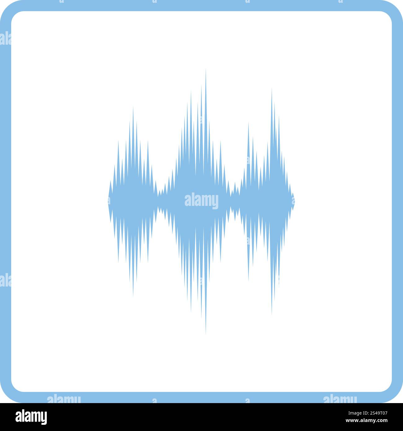 Music equalizer icon. Blue frame design. Vector illustration Stock ...