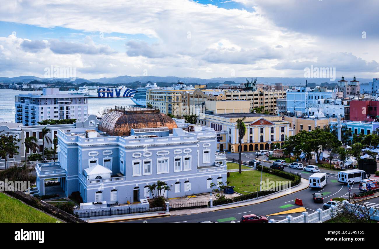 San Juan, Puerto Rico - February 26, 2018: View of Old San Juan from ...
