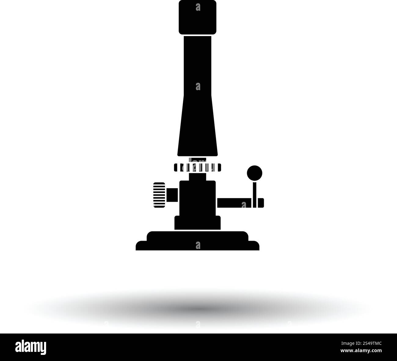 Icon of chemistry burner. White background with shadow design. Vector ...
