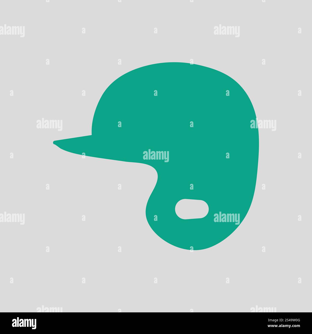 Baseball helmet icon. Gray background with green. Vector illustration ...