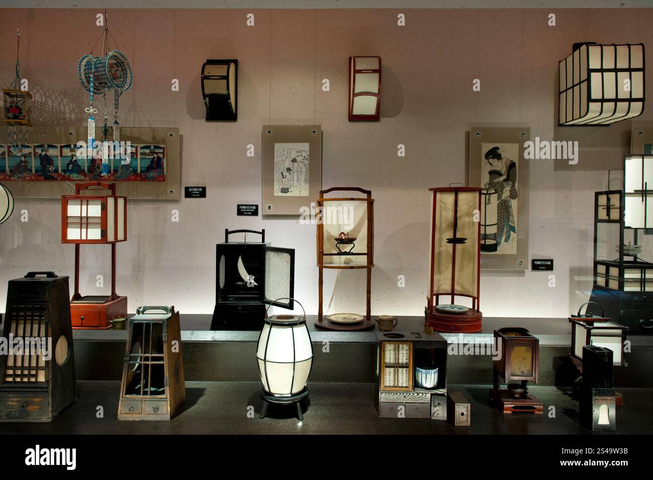 Collection of historic lamps, illuminants, lanterns and lighting ...