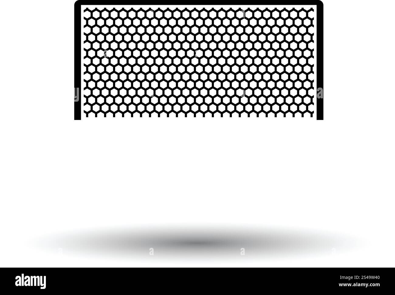 Soccer gate icon. White background with shadow design. Vector ...