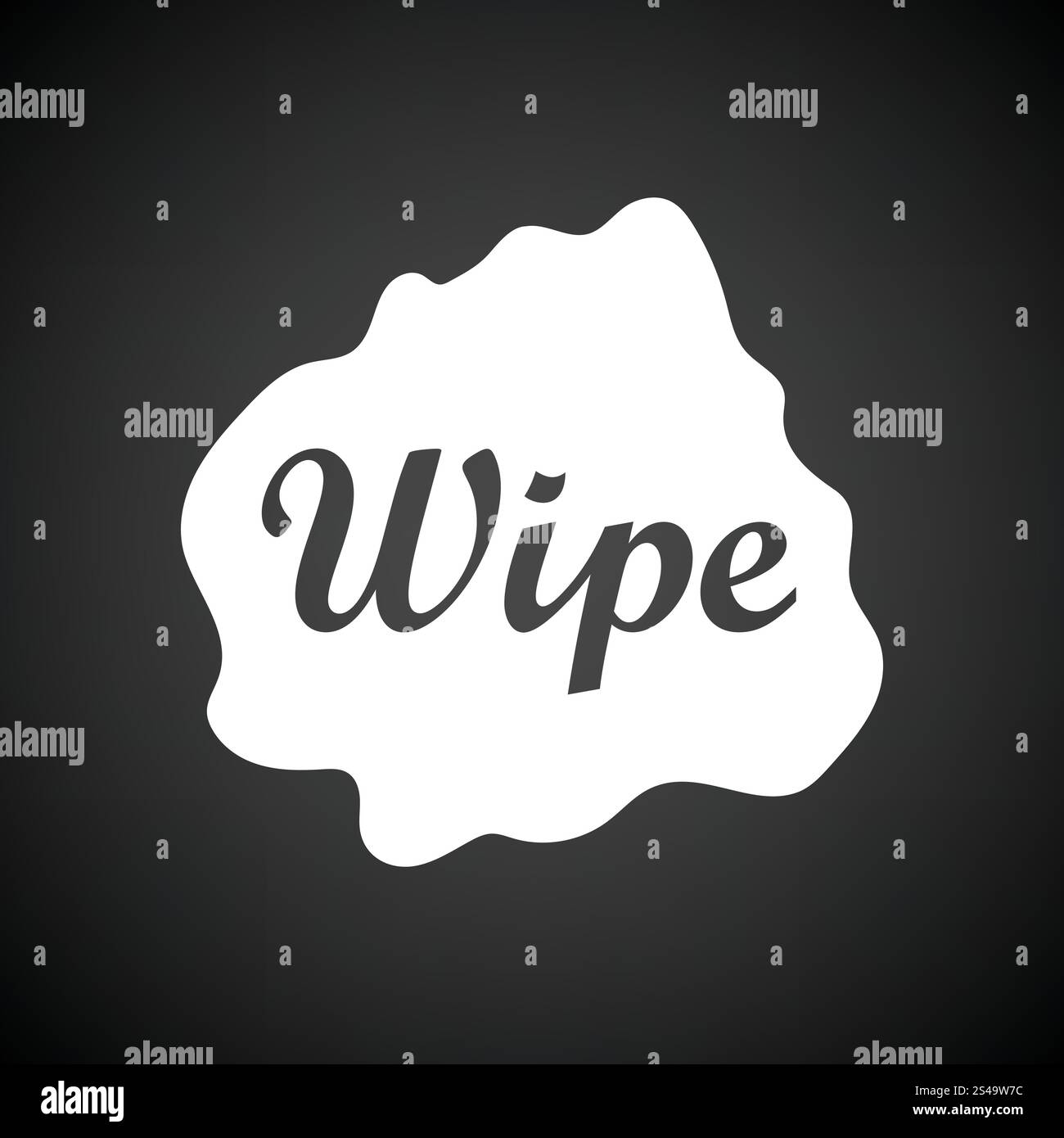 Wipe cloth icon. Black background with white. Vector illustration Stock ...