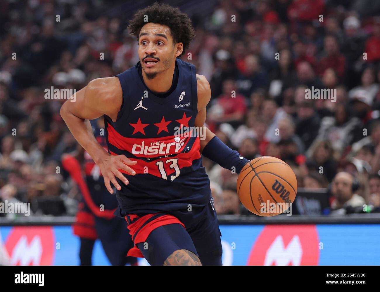 CHICAGO, IL - JANUARY 10: Jordan Poole #13 of the Washington Wizards ...