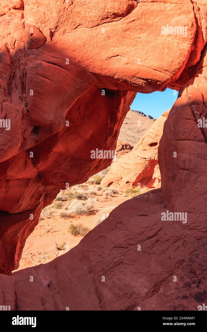 The Valley of Fire derives its name from red sandstone formations ...