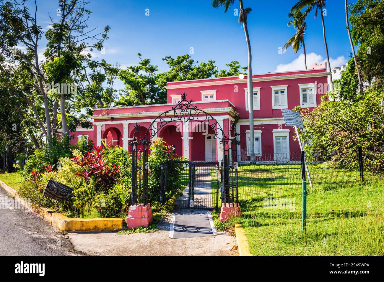 San Juan, Puerto Rico - February 28, 2018: Casa Rosada (Pink House) was ...