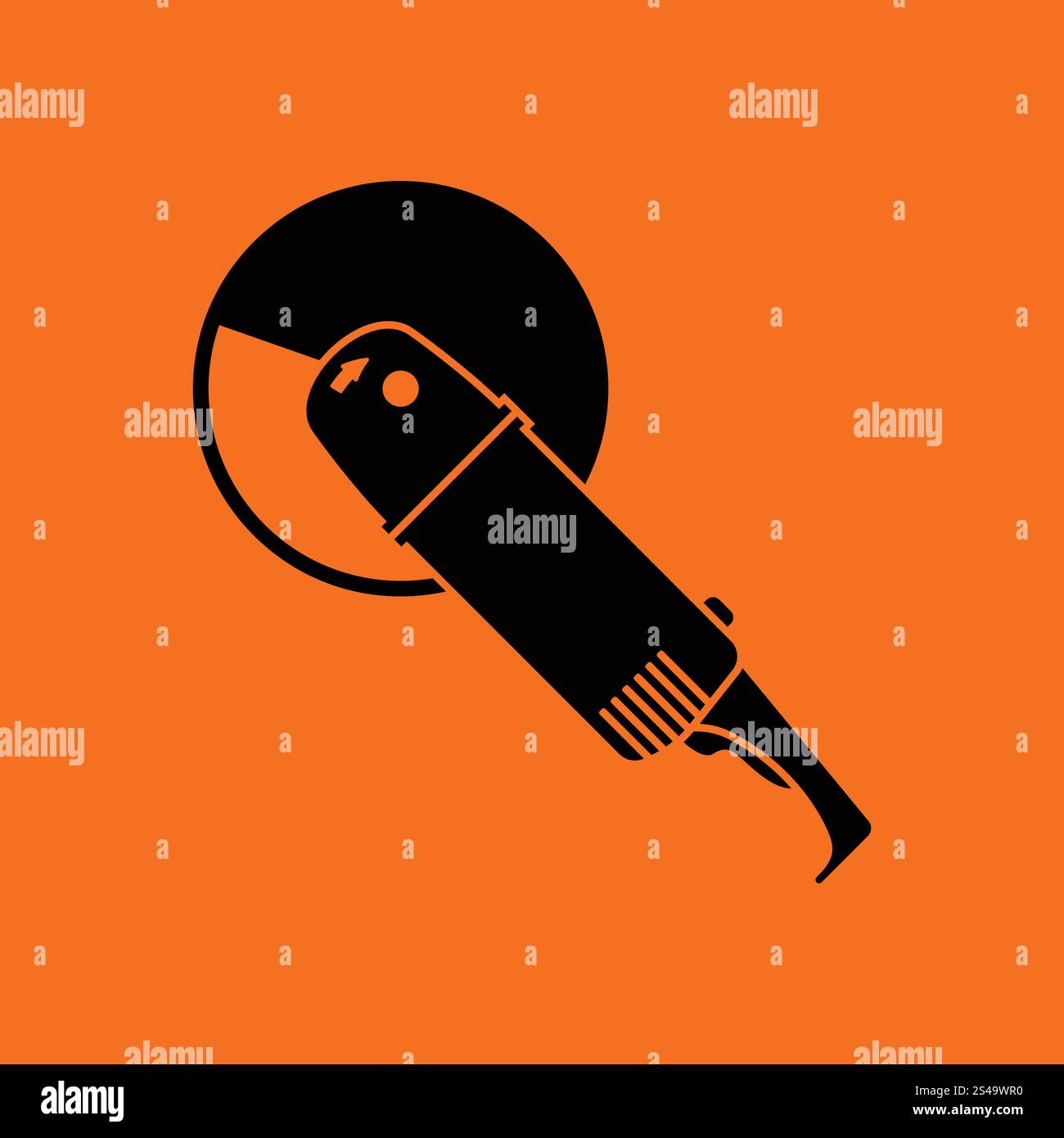 Grinder icon. Orange background with black. Vector illustration Stock ...