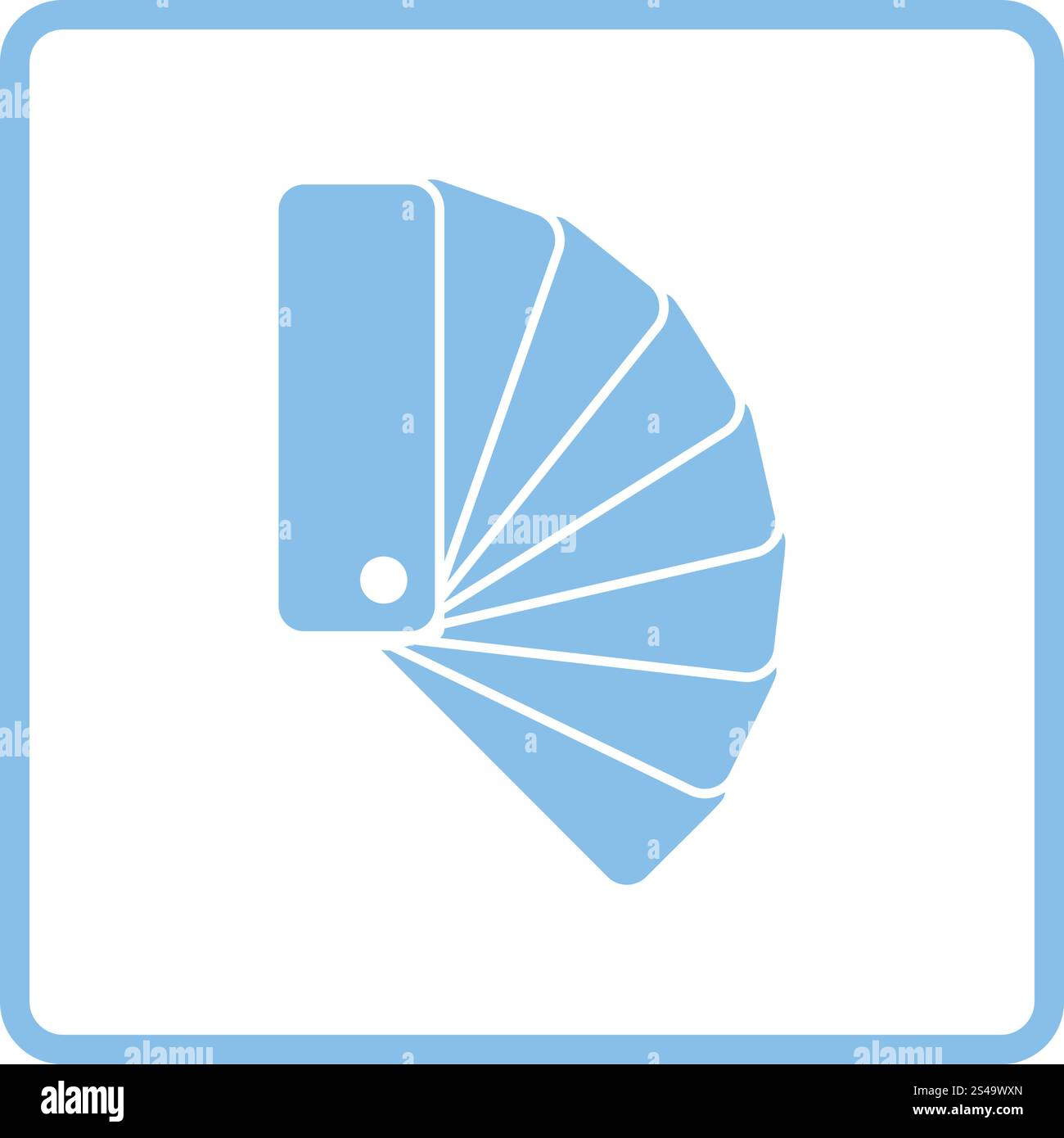 Color samples icon. Blue frame design. Vector illustration Stock Vector ...