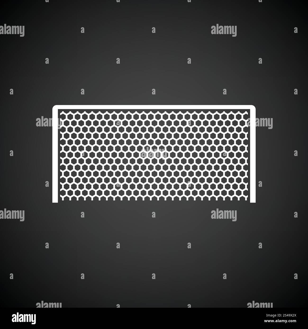 Soccer gate icon. Black background with white. Vector illustration ...