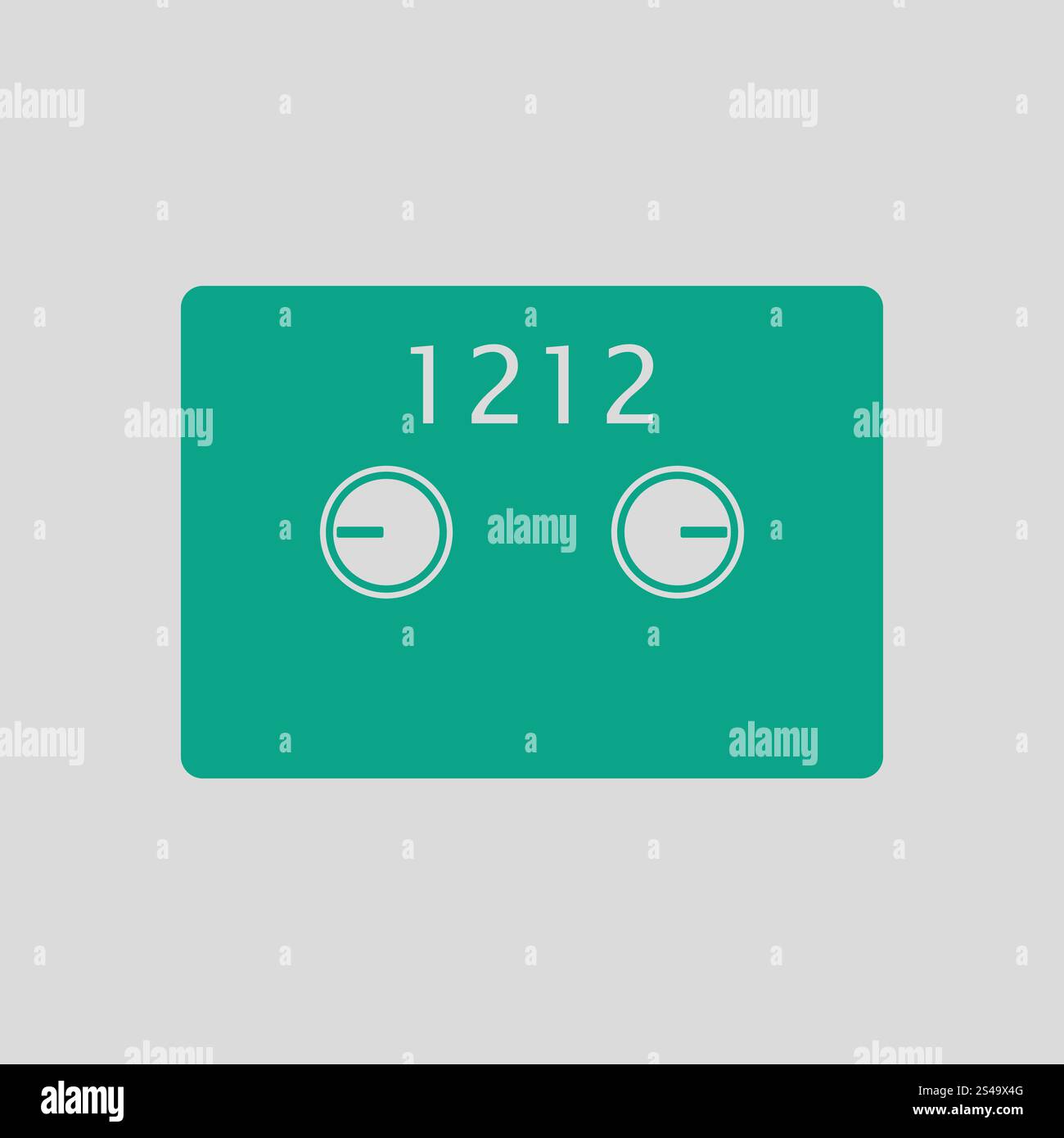 Safe cell icon. Gray background with green. Vector illustration Stock ...